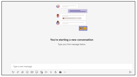 Microsoft Teams - How to send a message or start a group chat